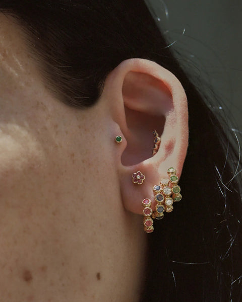 Bezel Flower Stud – Pamela Love