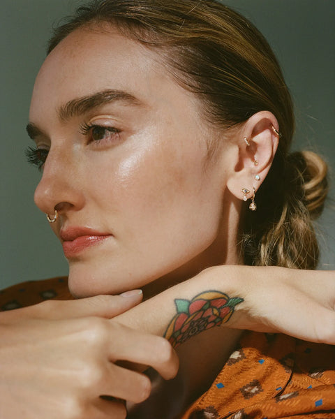 Crying Eye Stud, Emerald - Pamela Love