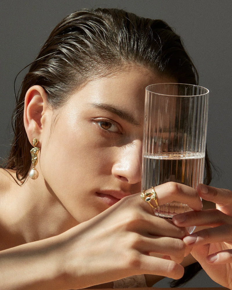Portrait Ring with Sapphire Teardrop - Pamela Love
