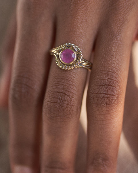 Keres, Ruby Gold Ring - Pamela Love
