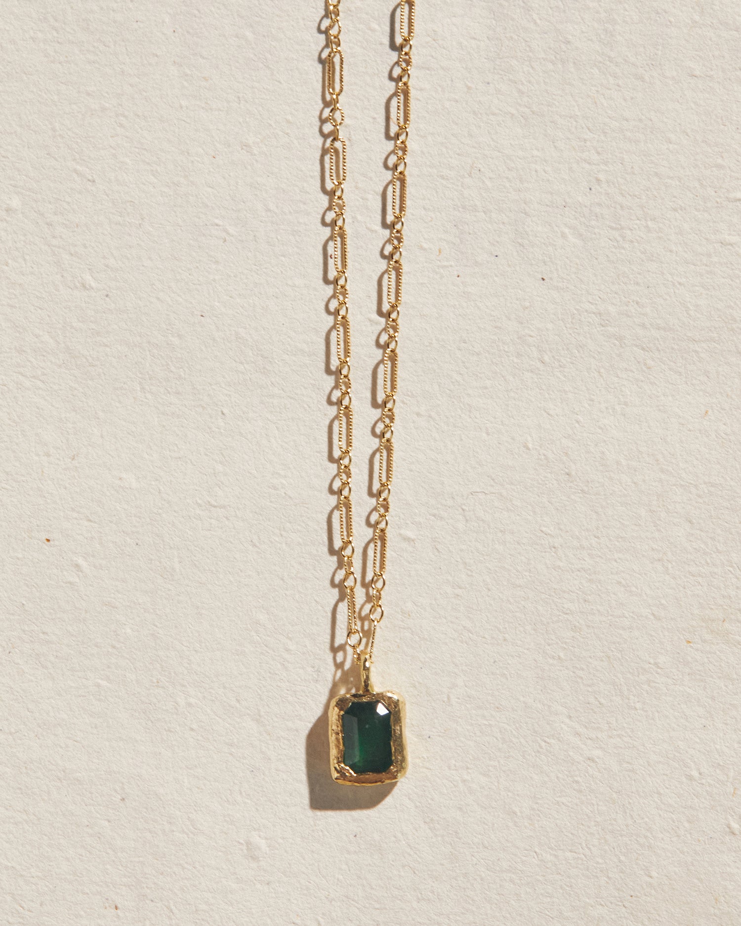 Emerald Pendant Necklace - Pamela Love